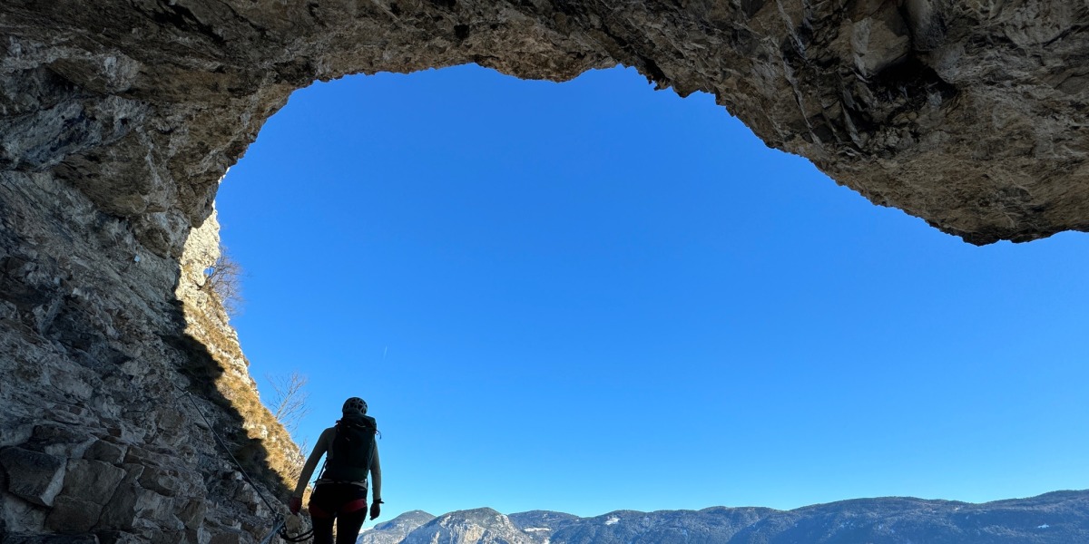 Klettersteig auf den Fennberg im Etschtal
