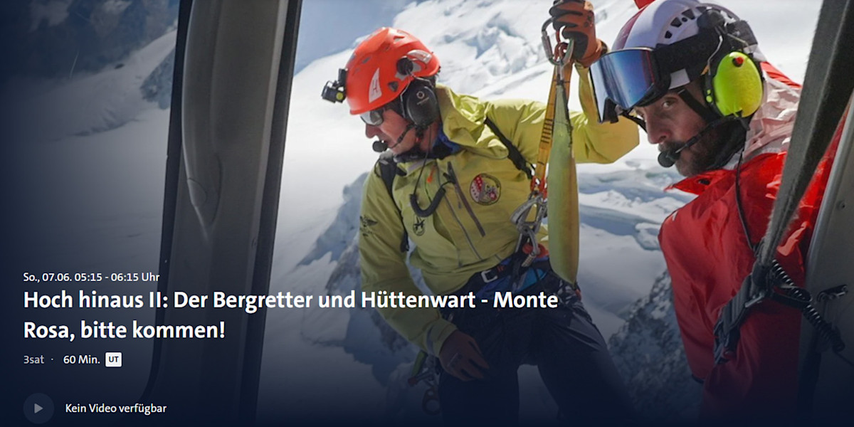 Streaming-Tipp: Hoch hinaus II: Bergretter am Monte Rosa | alpin.de