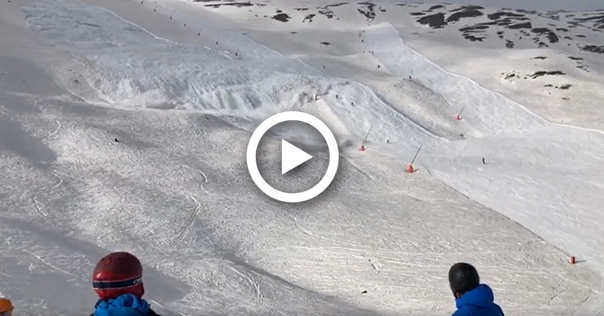 Im Video: Lawine verschüttet Skiroute und Piste in Tirol