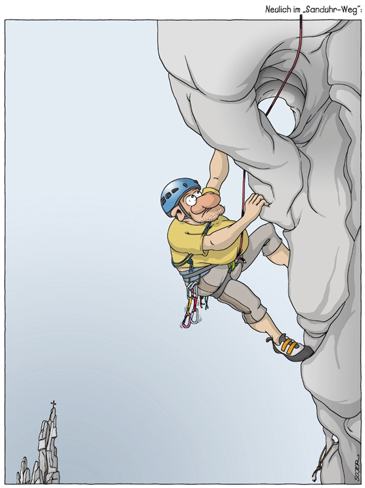 Klettern: Die besten Cartoons von Georg Sojer