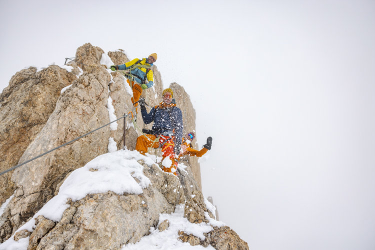 Skitour auf den Sas dles Diesc (Zehnerspitze) in den Dolomiten