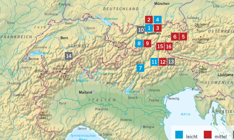 Wilder Freiger, Hochgall, Herzogstand: GPS-Tracks der August-Ausgabe